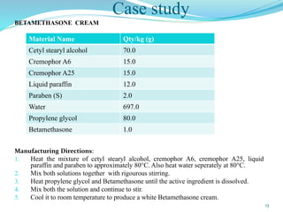 Creams & its evaluation ppt | PPTX