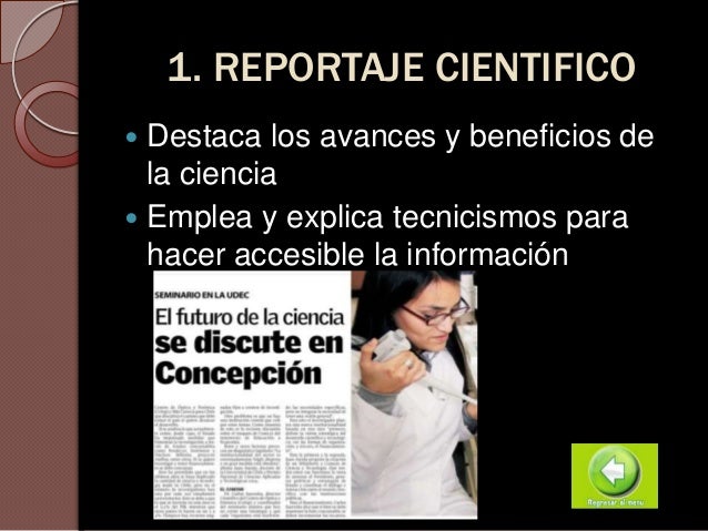 Mapa conceptual sobre el reportaje - Concept Map