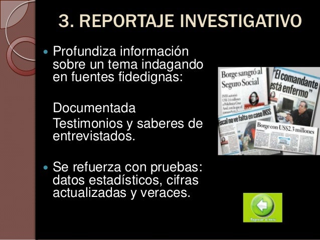 Mapa conceptual sobre el reportaje - Concept Map