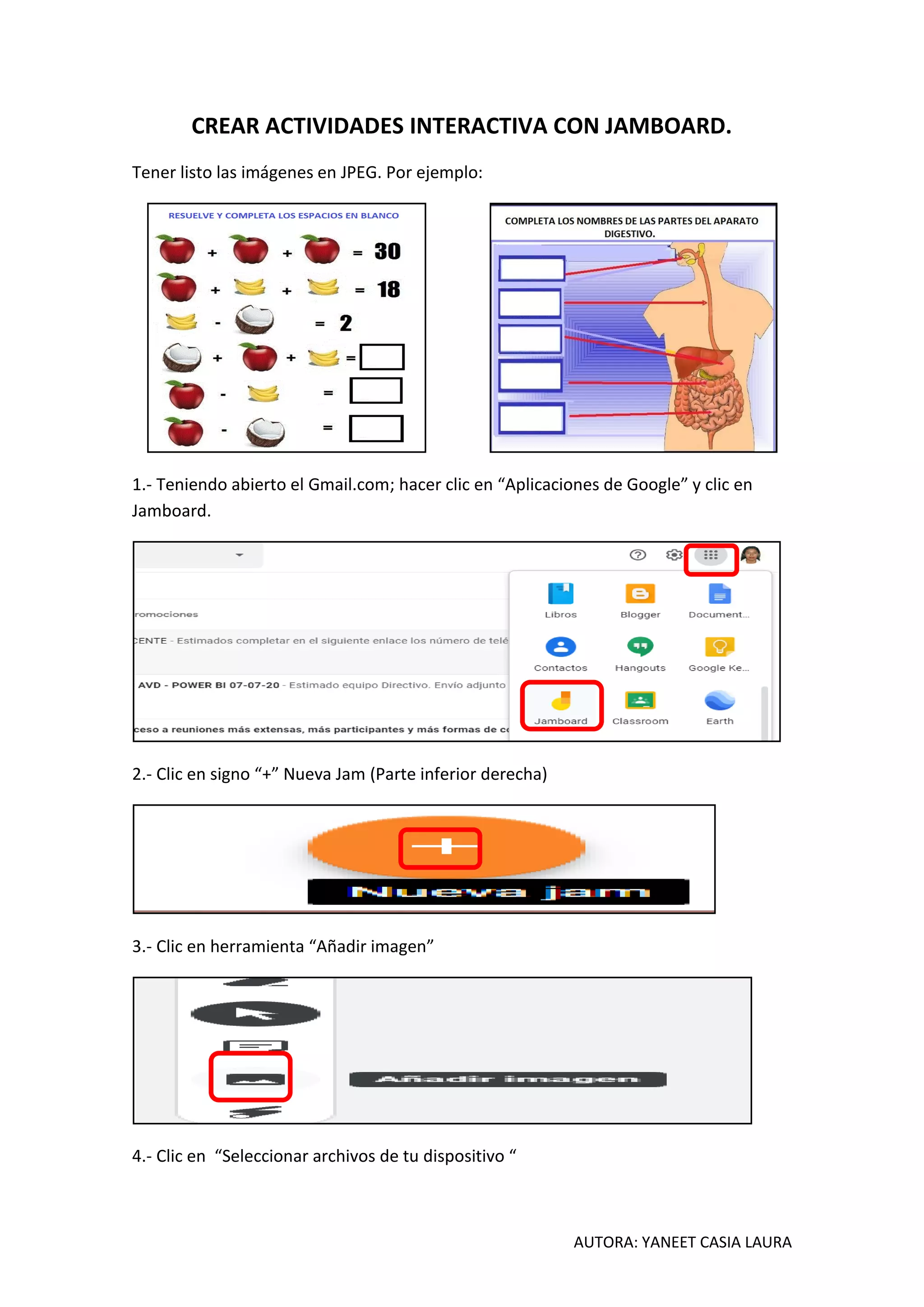 Crear actividades interactivas con jamboard | PDF