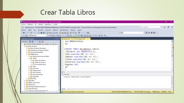 Crear Bd Sql Server