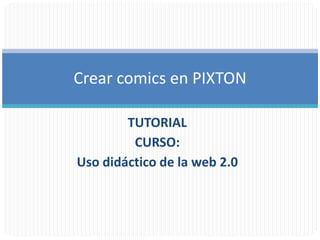 Crear comics en pixton | PDF