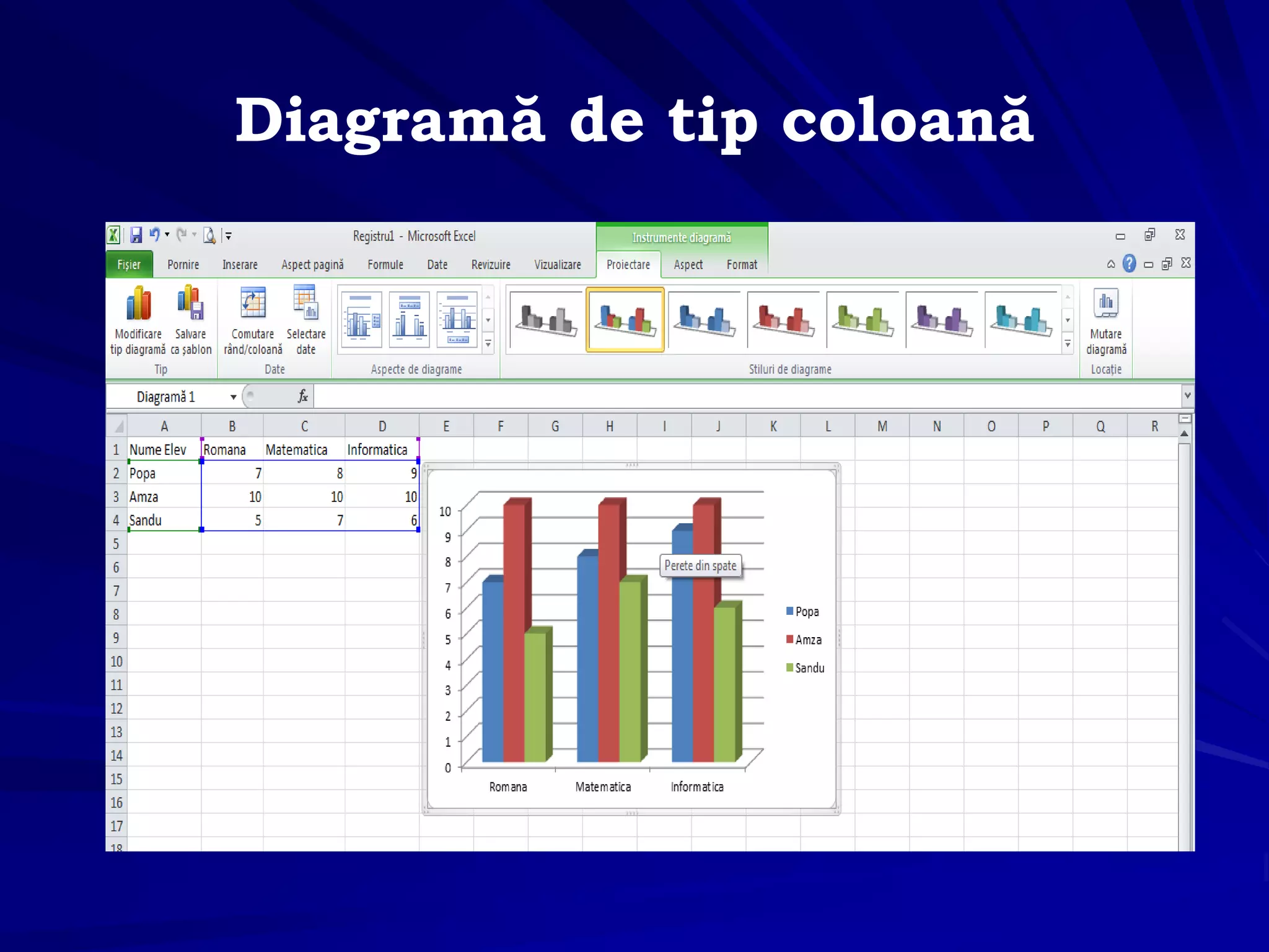 Crearea diagramelor in Excel | PPTX
