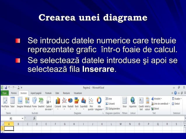 Crearea diagramelor in Excel | PPTX