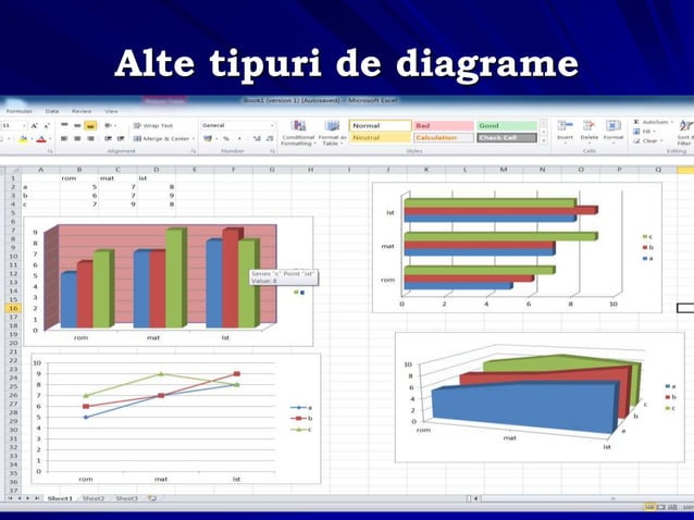 Crearea diagramelor in Excel | PPTX