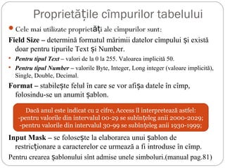 Crearea tabelelor | PPT