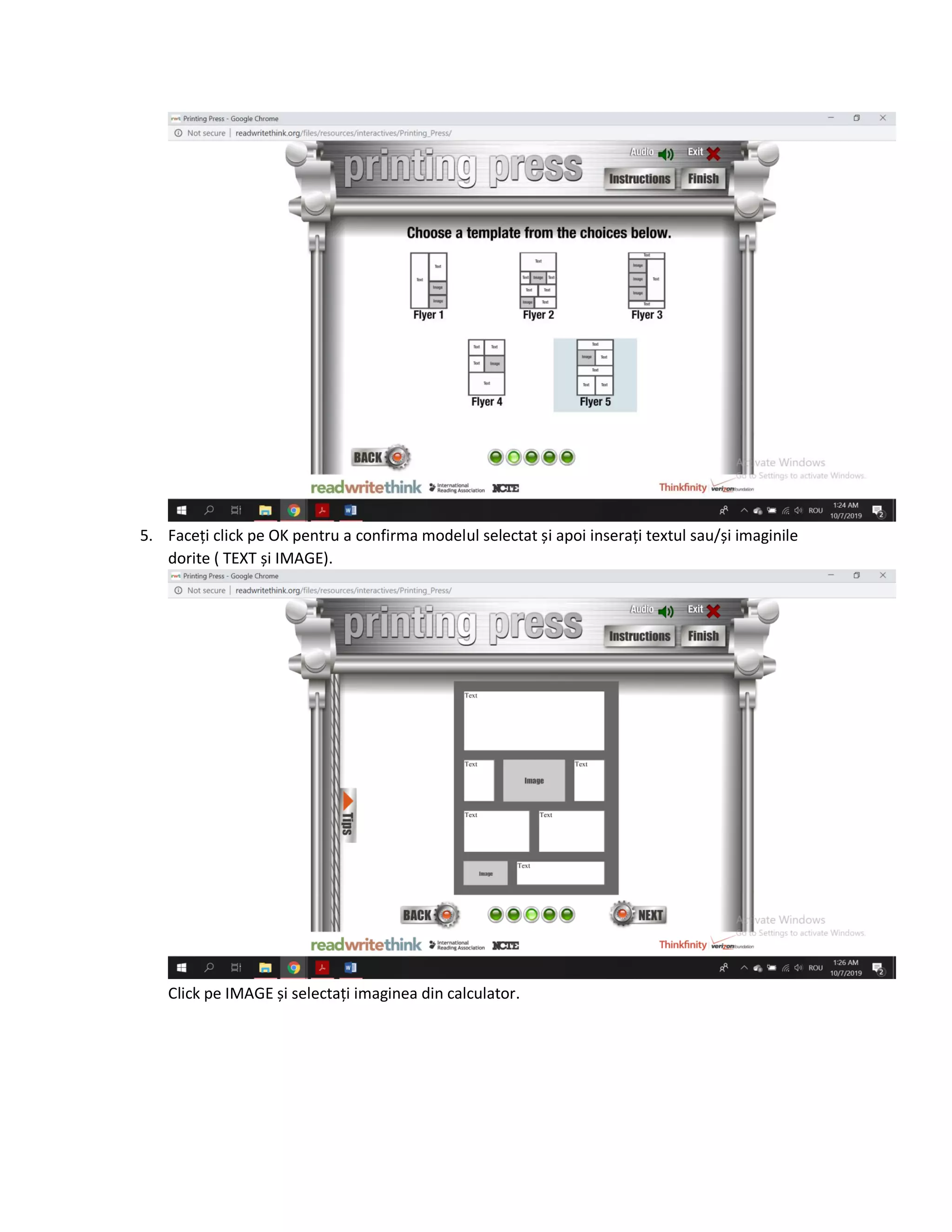 Crearea unui flyer sau poster pe platforma Printing Press | PDF