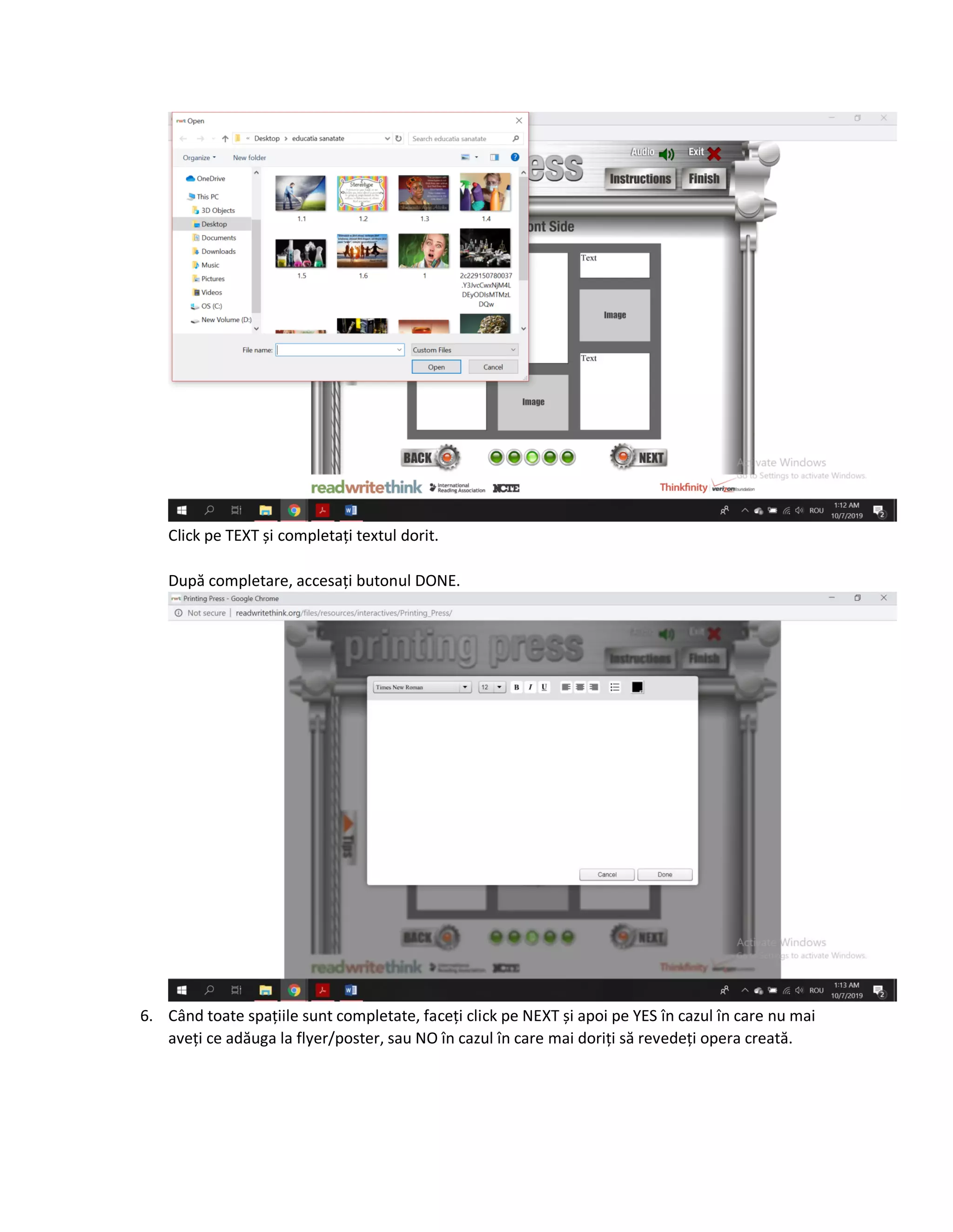 Crearea unui flyer sau poster pe platforma Printing Press | PDF