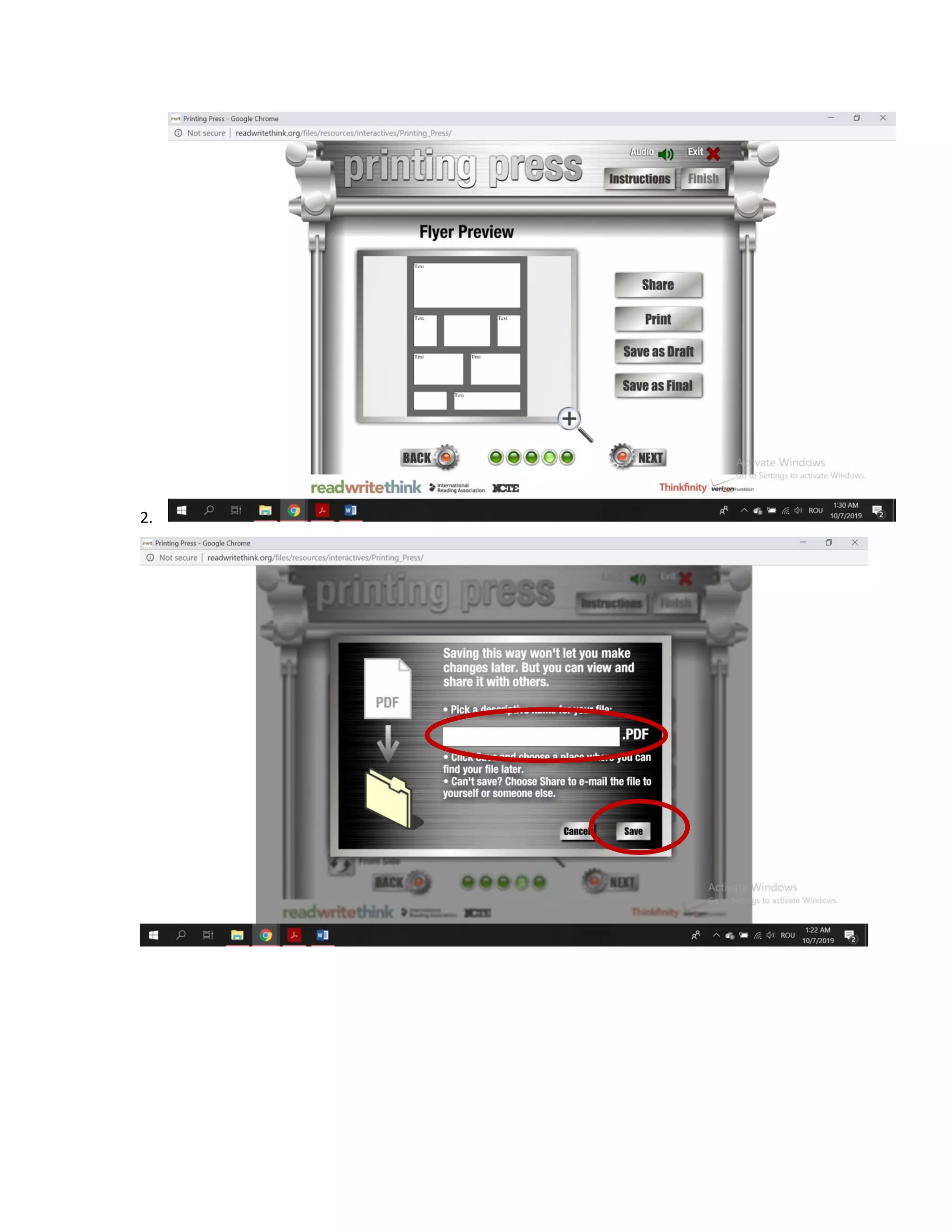 Crearea unui flyer sau poster pe platforma Printing Press | PDF