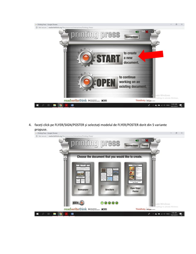 Crearea unui flyer sau poster pe platforma Printing Press | PDF