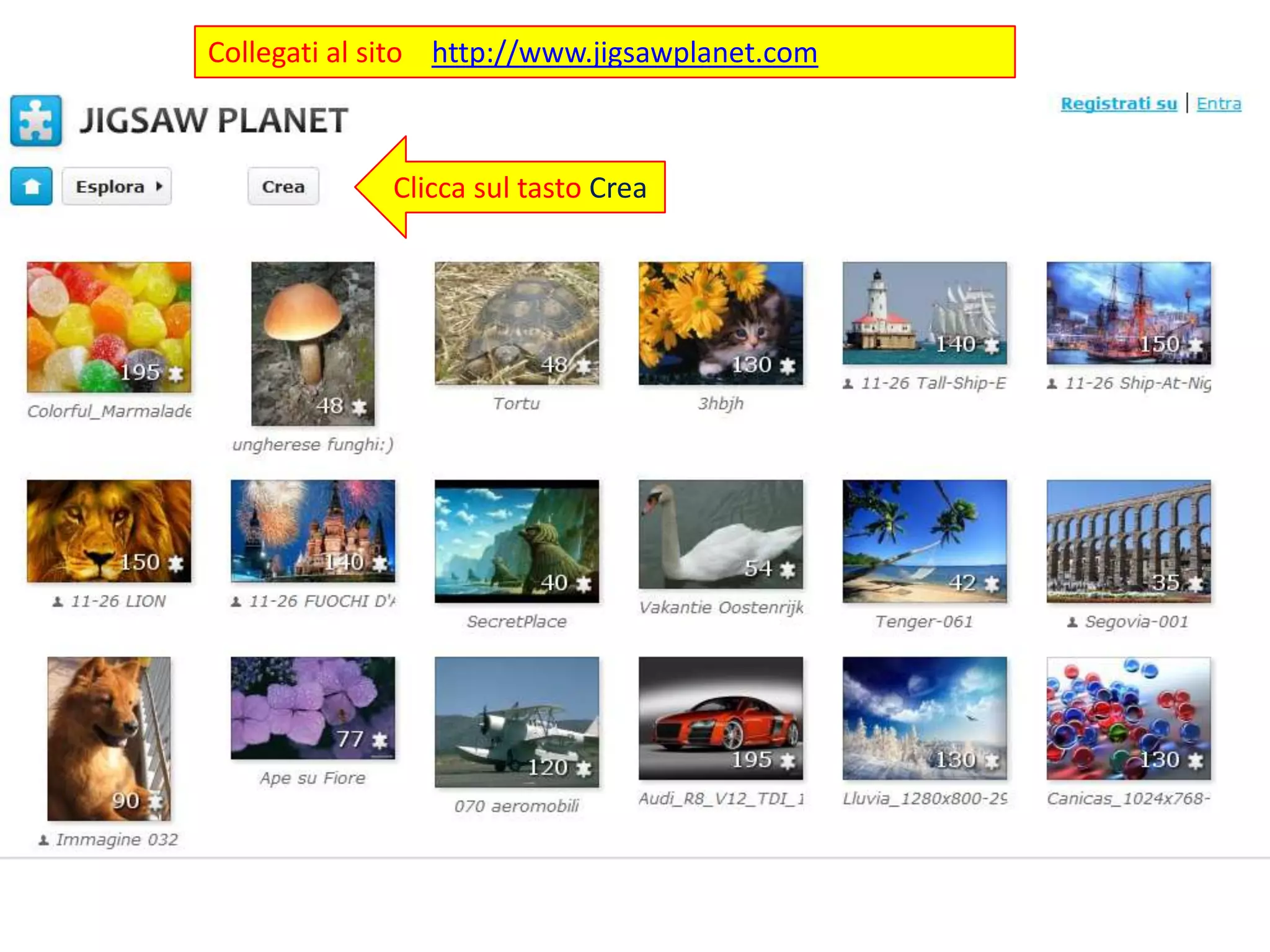 Creare puzzle con jigsawplanet | PDF | Games and Puzzles | Hobbies ...