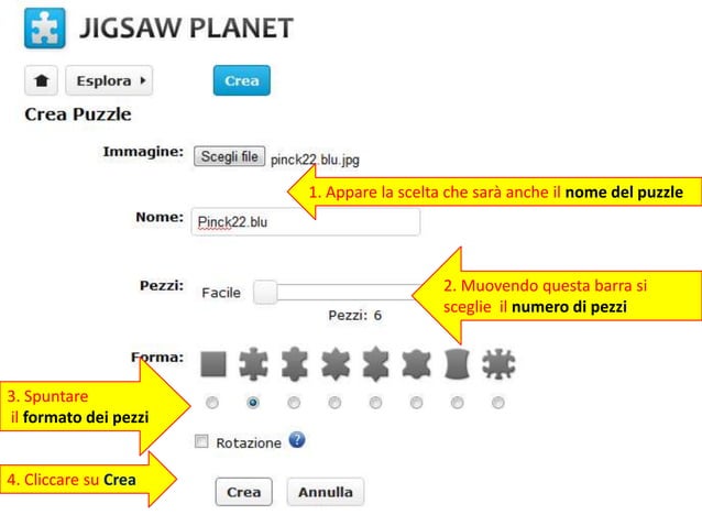 Creare puzzle con jigsawplanet | PPT