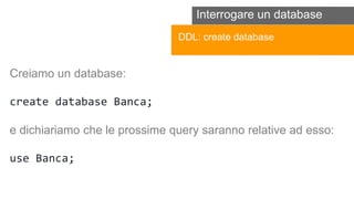 Creare tabelle sul database MySql | PPT