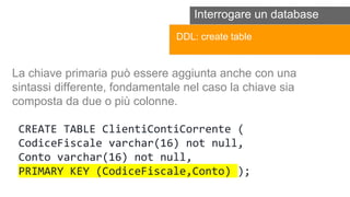 Creare tabelle sul database MySql | PPT