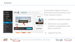 Creare un sito con WordPress | PPT