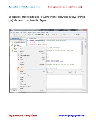 Crear jar con eclipse | PDF