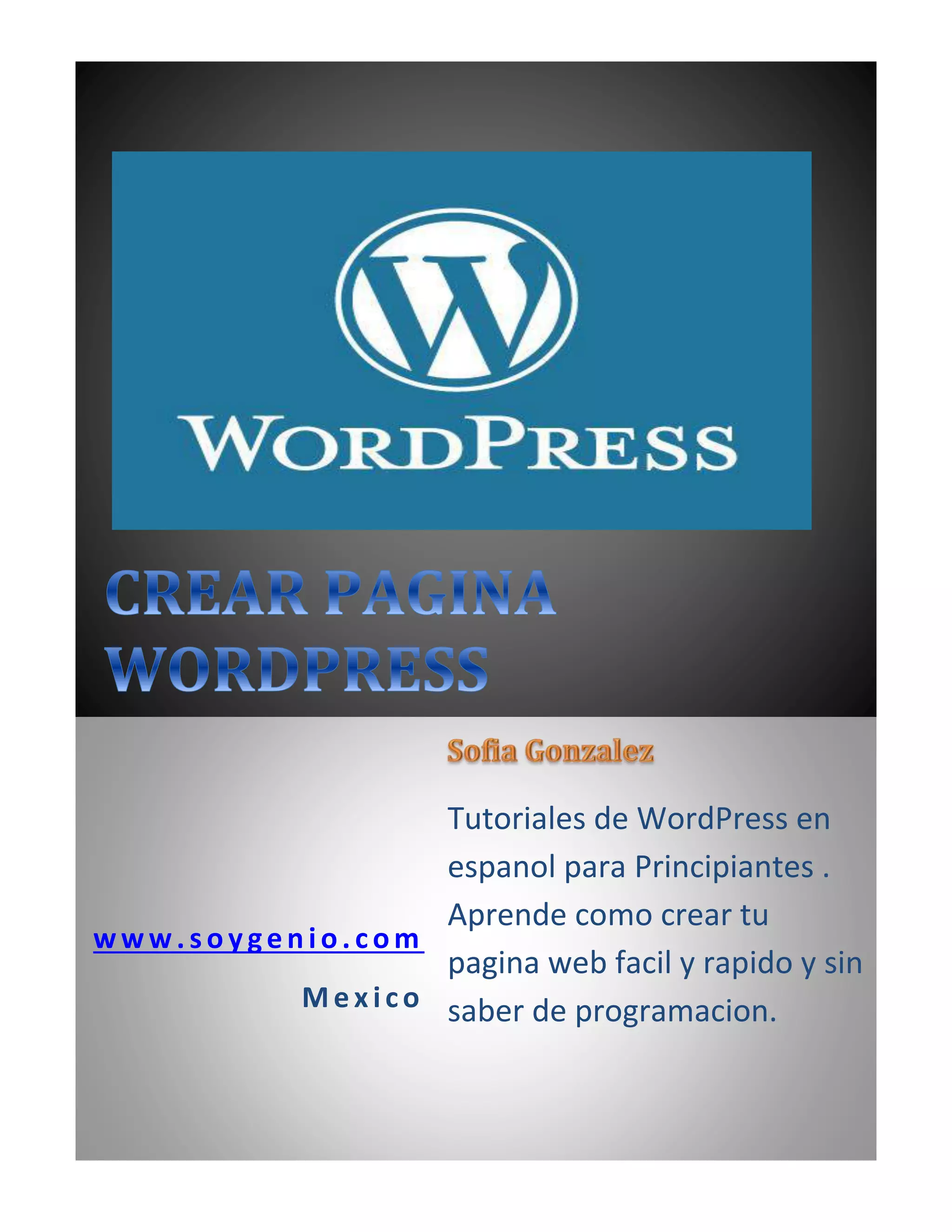 Crear pagina word press | PDF | Free Download