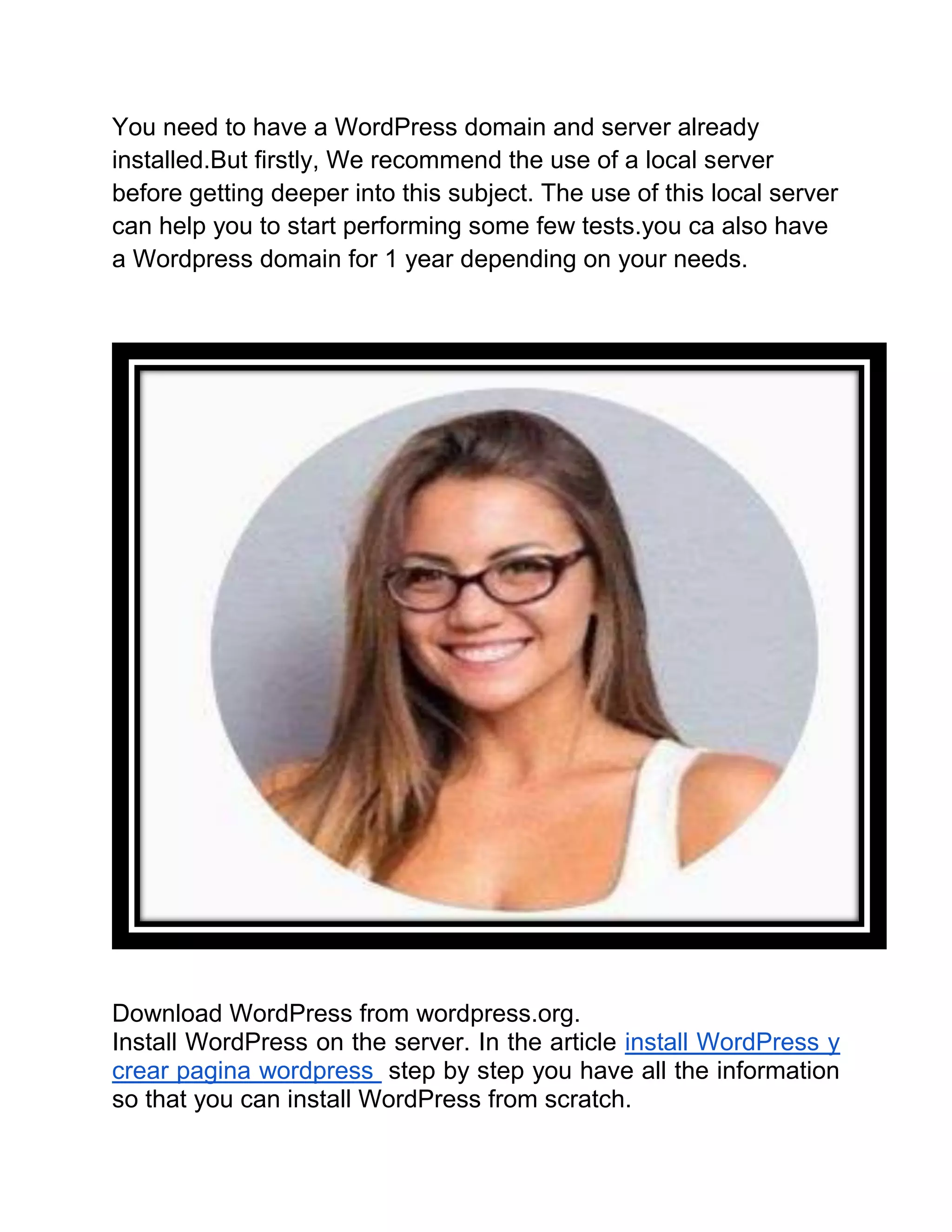 Crear pagina word press | PDF