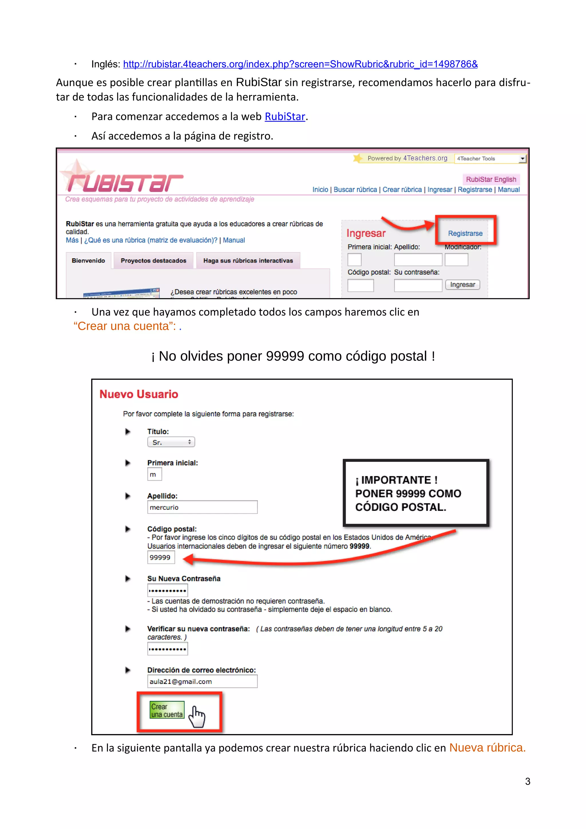 Cómo crear rubricas en Rubistar | PDF