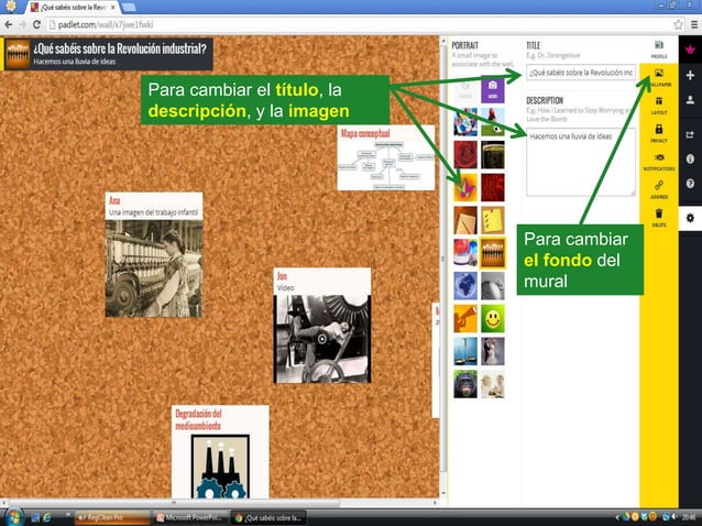 Crear un mural con la aplicación Padlet (Antes Wallwhiser)