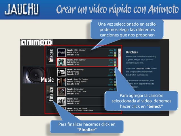 Crear un video con animoto | PPTX