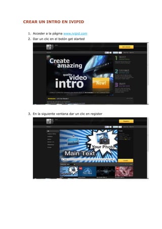 Crear video en ivipid | PDF