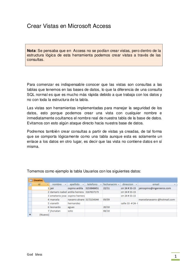 Que Es La Vista Sql En Access - siminter