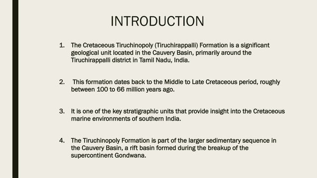 creataeceous of Trichinopoly (Stratigraphy).pptx | Geology | Science