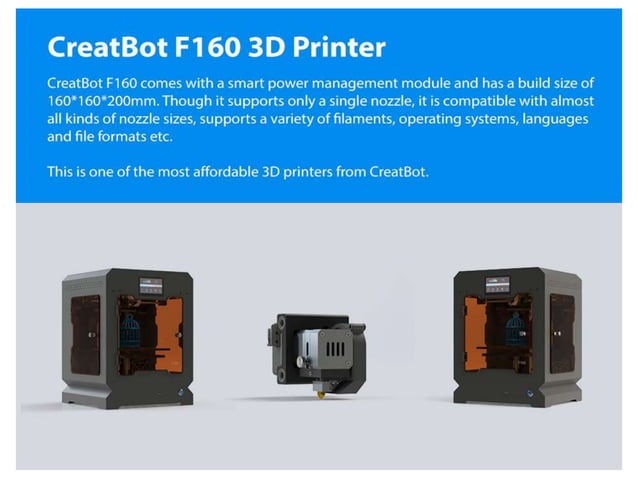 CreatBot 3D Printers: Paving Path To The Next-Gen 3D Printing | PPT