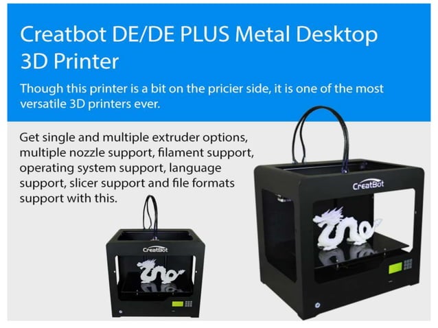 CreatBot 3D Printers: Paving Path To The Next-Gen 3D Printing | PPT