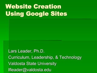 Create google-sites by engineer and educator osama ghandour | PPT