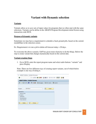 Create schedule monitor batch jobs with dynamic selection | PDF | Resume Writing and Advice ...