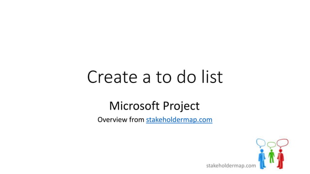 How to create a To-Do list in Microsoft Project | PPTX