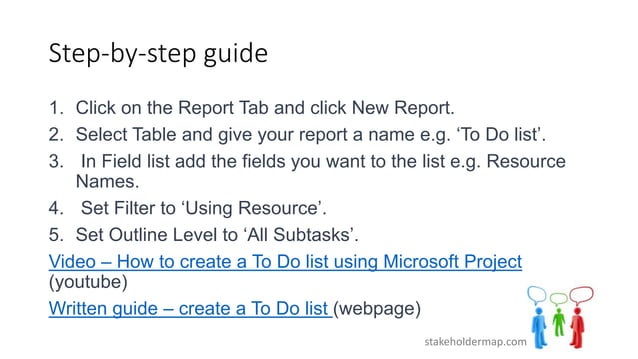 How to create a To-Do list in Microsoft Project | PPTX