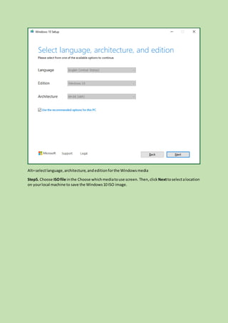 create windows 10 iso mage from existing installation | DOCX
