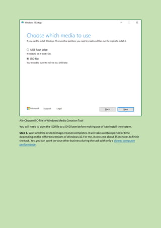 create windows 10 iso mage from existing installation | DOCX