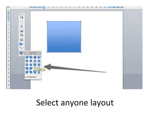 Create 3D object in ms word | PPT