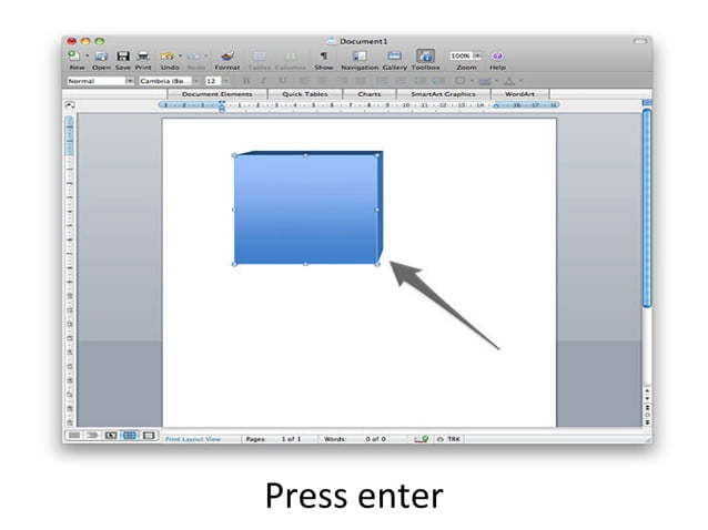 Create 3D object in ms word | PPT