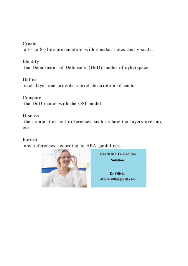 Create a 6- to 8-slide presentation with speaker notes and vis | DOCX