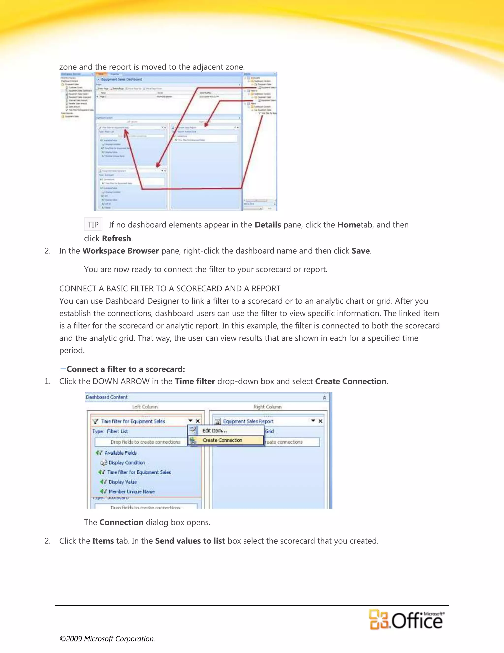 Create a basic performance point dashboard epc | DOCX