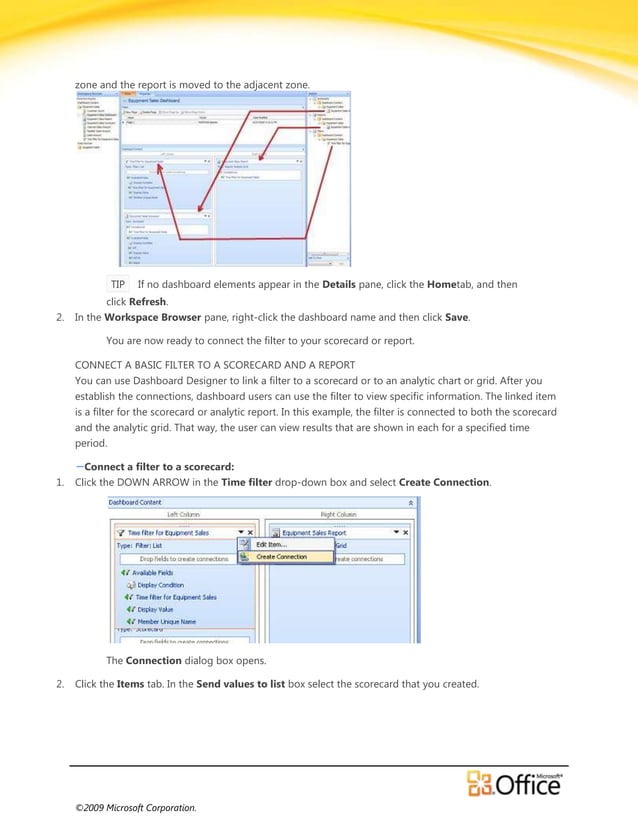 Create a basic performance point dashboard epc | PDF