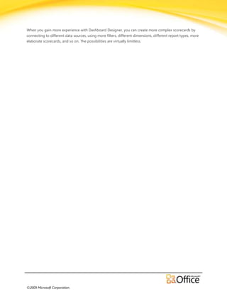 Create a basic performance point dashboard epc | DOCX