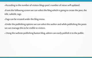 Create a Blog on Odoo Website | PPT