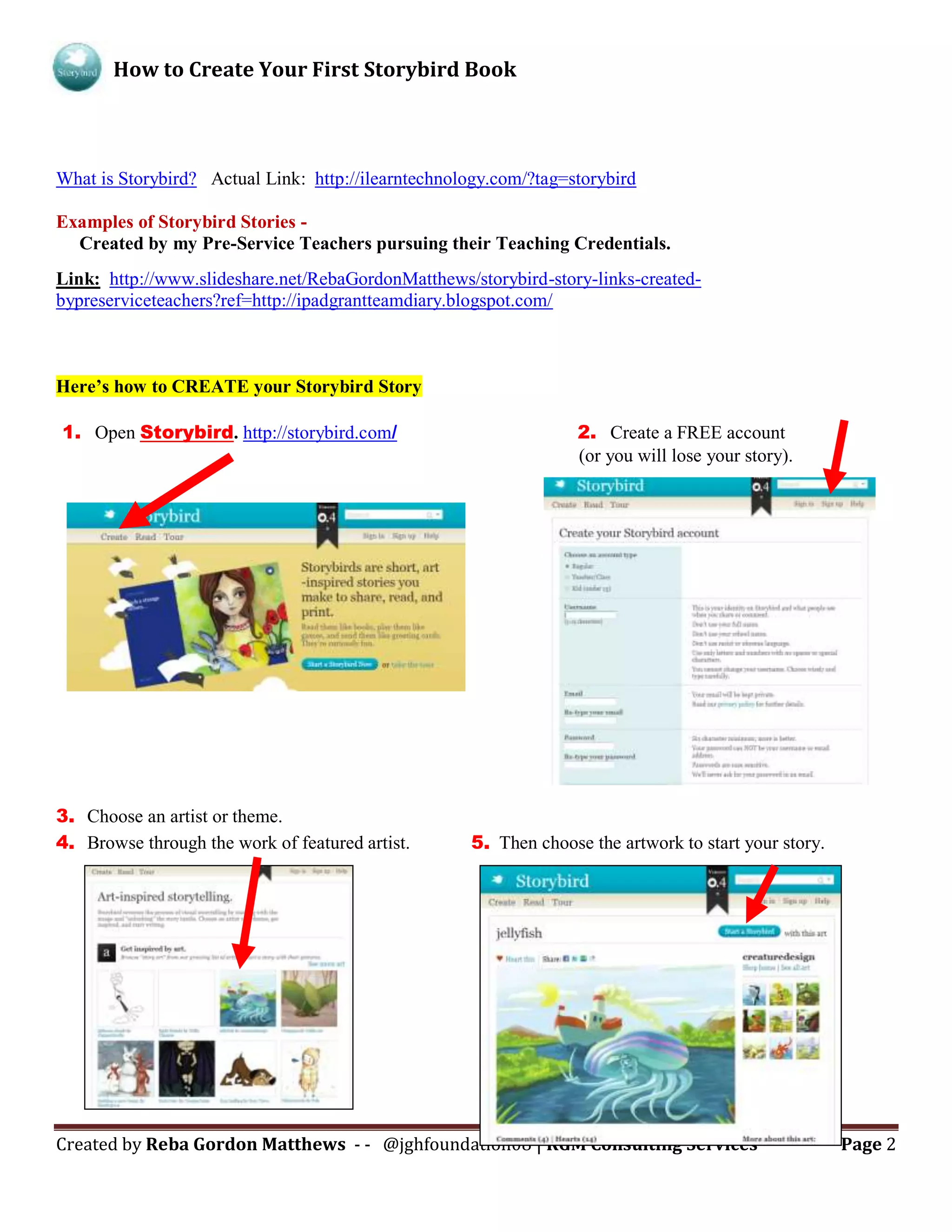 Create a book on storybird easy instructions [version 2]_rgm_consulting ...