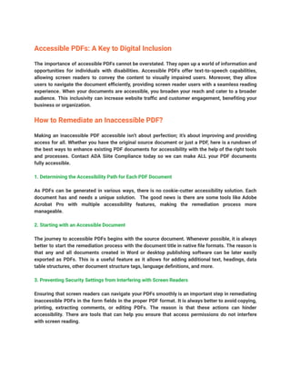 Create Accessible PDFs | PDF