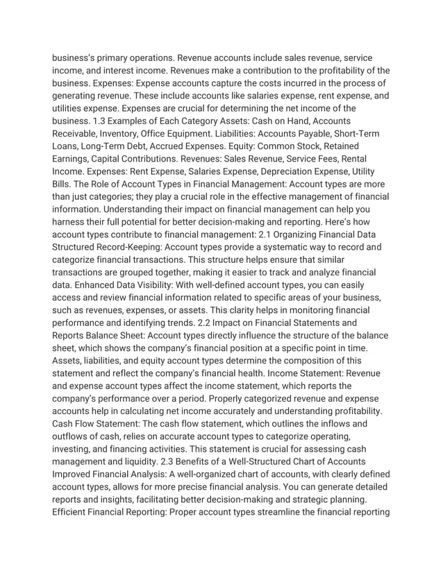 Creating and Configuring Account Types in Your System | PDF