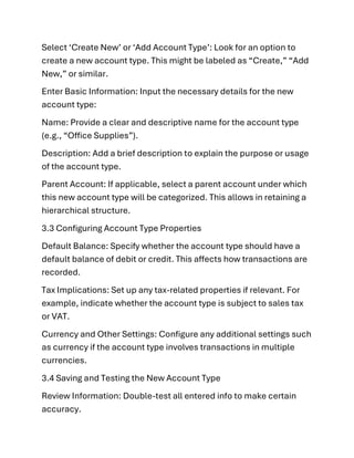 Creating and Configuring Account Types in Your System | PDF