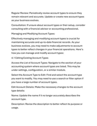 Creating and Configuring Account Types in Your System | PDF
