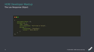 Create a Chatbot with AWS Lex, Lambda, and HERE | PPT