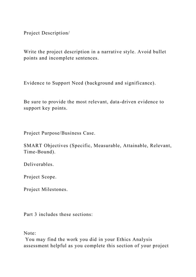 Create a detailed, integrated project charter to address a healt.docx